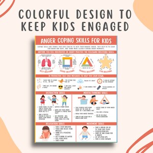 Anger Coping Skills for Kids & Teens, Anger Management Print, Anger ...