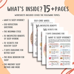 15 Sleep Hygiene Worksheets, Sleep Journal & Tracker, Military Sleeping ...