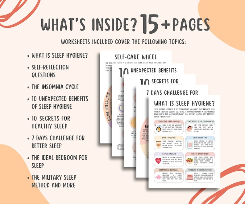 15 Sleep Hygiene Worksheets, Sleep Journal & Tracker, Military Sleeping ...