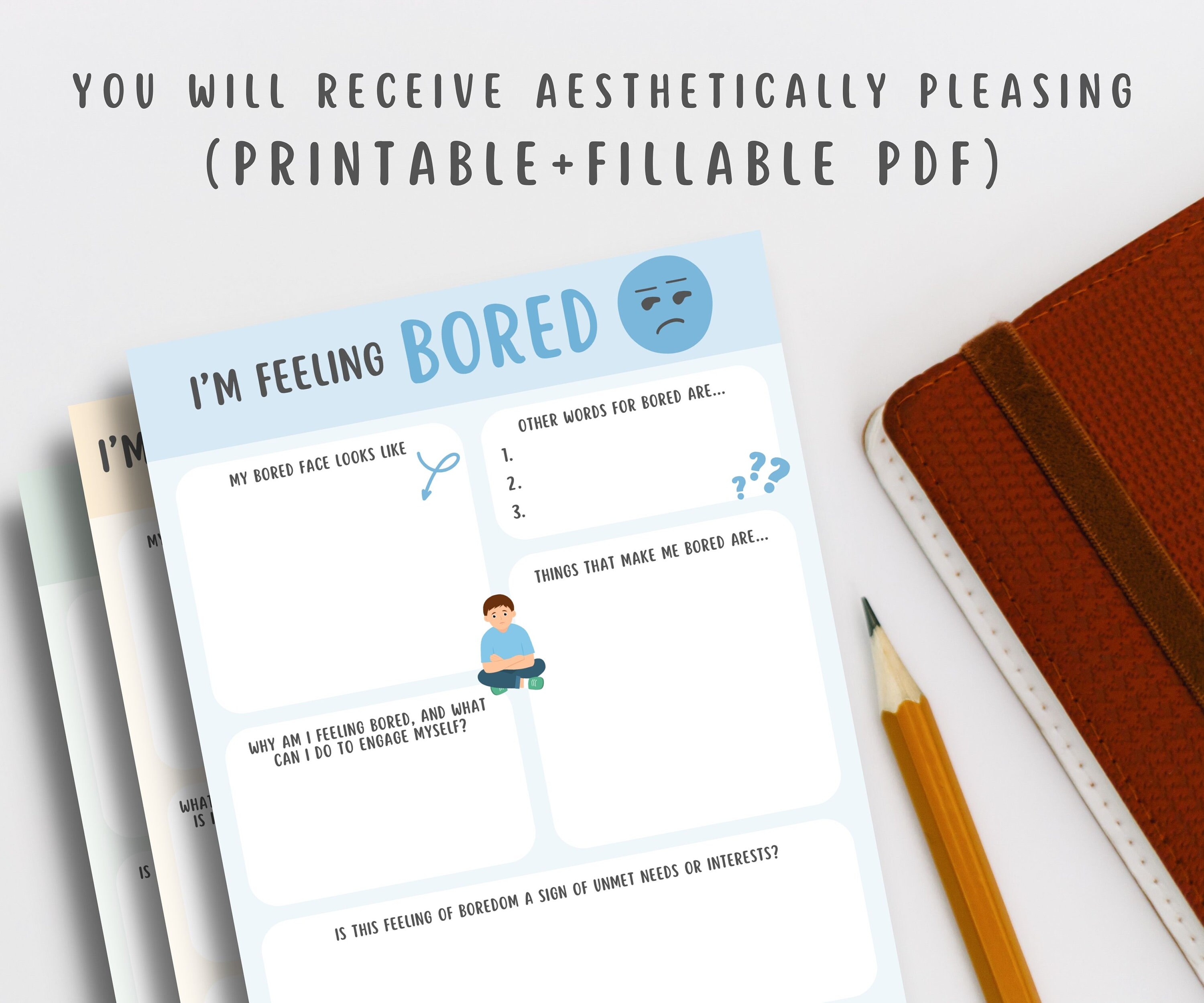 27 Feelings Exploration Worksheets for Kids Teens Emotions Vocabulary ...