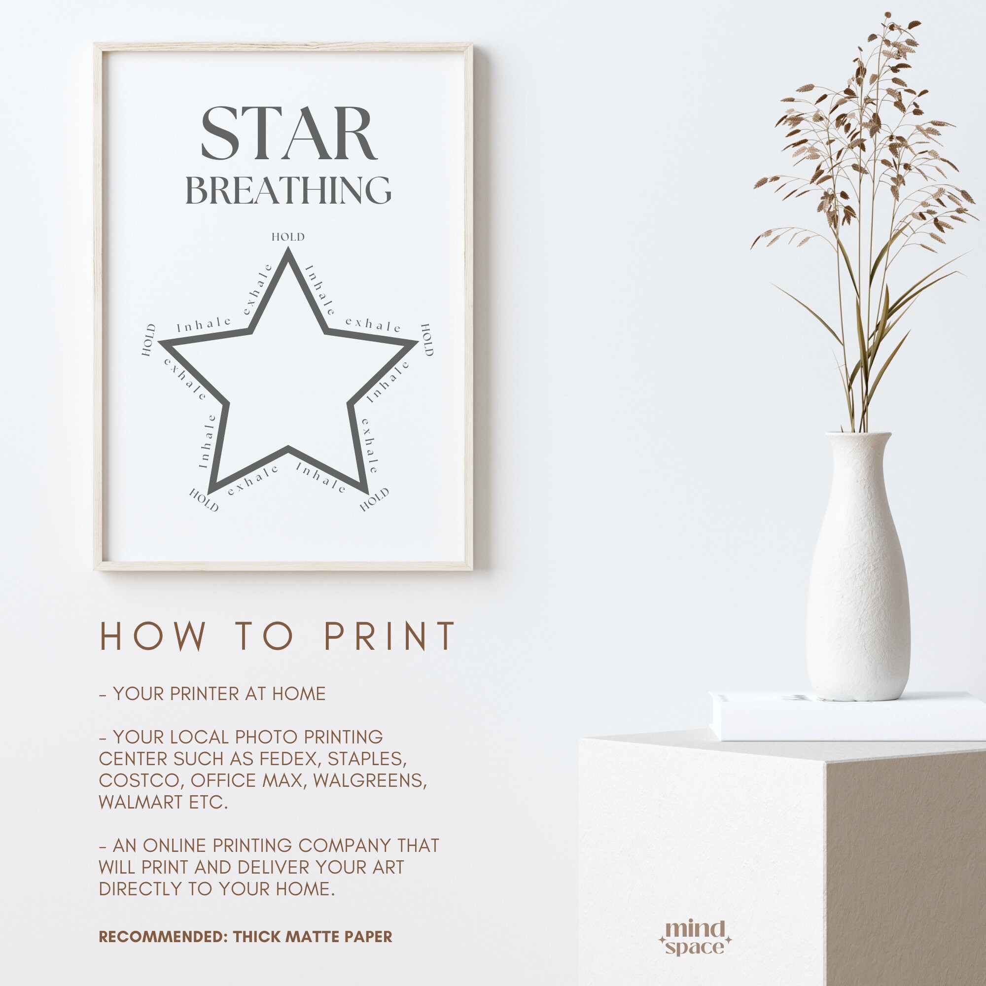 Star Breathing Poster Calming Corner Therapy Office - Etsy