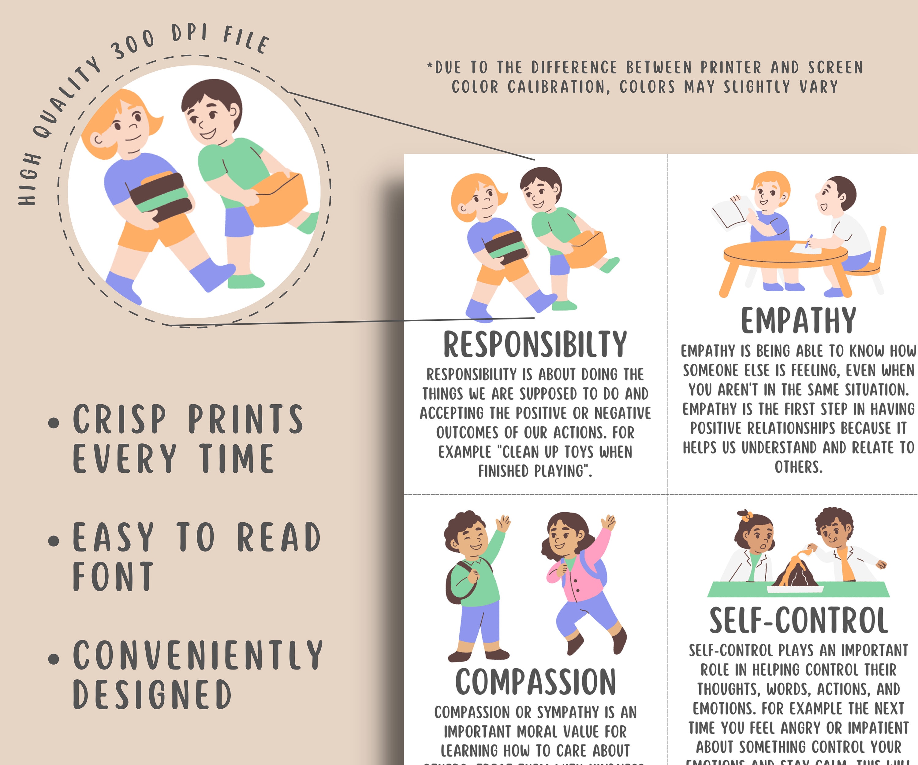 20 Kids Moral Values Flashcards Acceptance Commitment Therapy Resources ...