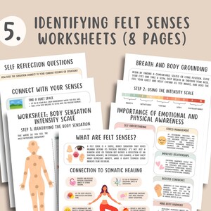 Somatic Therapy Coping Bundle (230+ Items) Identifying Felt Senses ...
