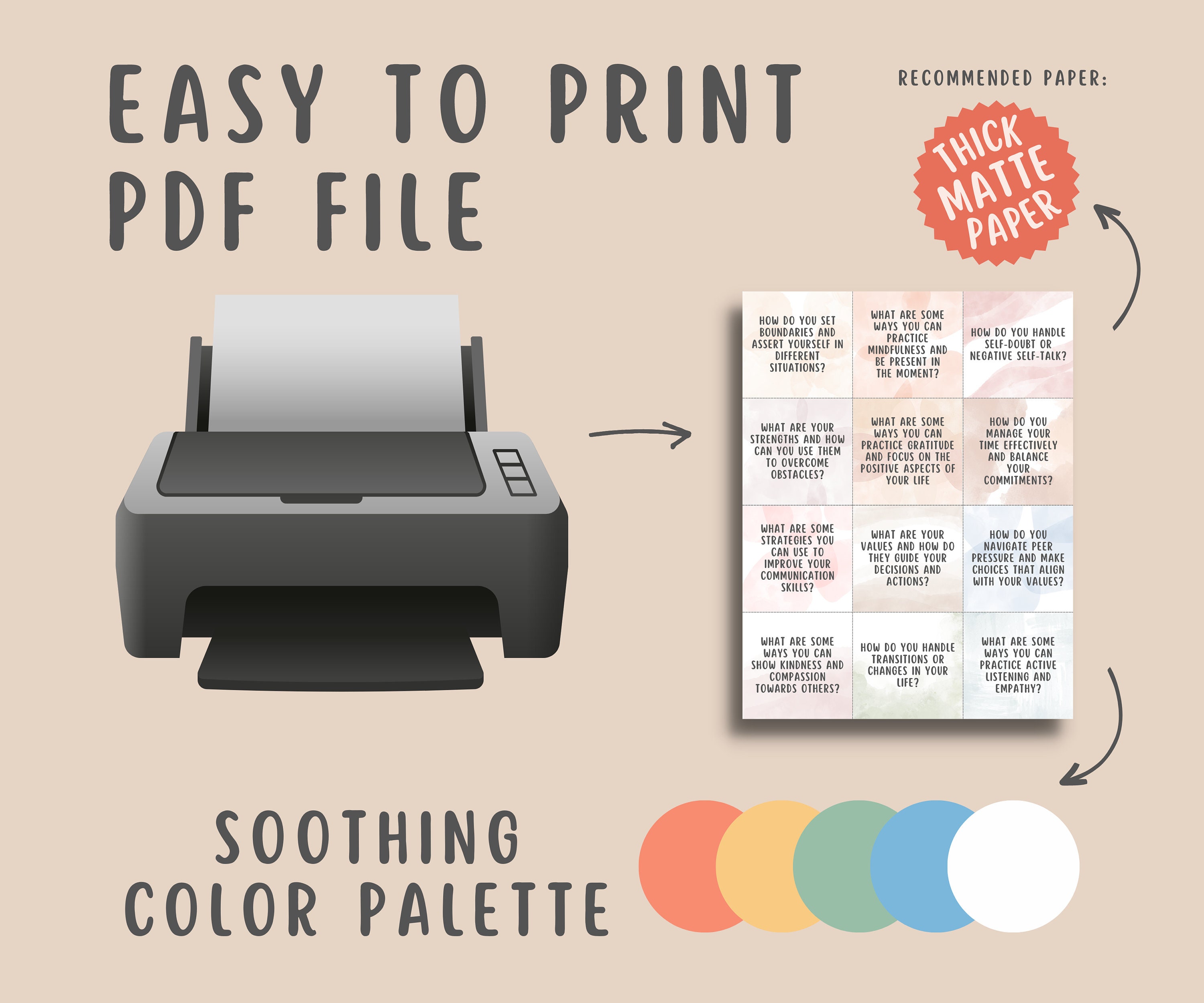 100 Teens Therapy Questions Cards Conversation Starters Mental Health ...