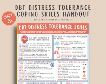 Buy DBT Emotion Regulation Coping Skills Printable Handout, Dialectical ...