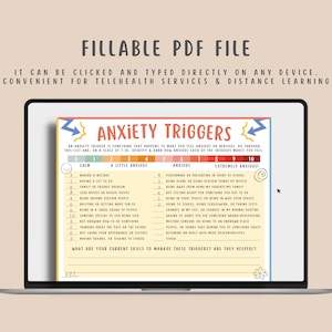 Anxiety Triggers Worksheet Kids Teens Children With Anxiety Scale ...