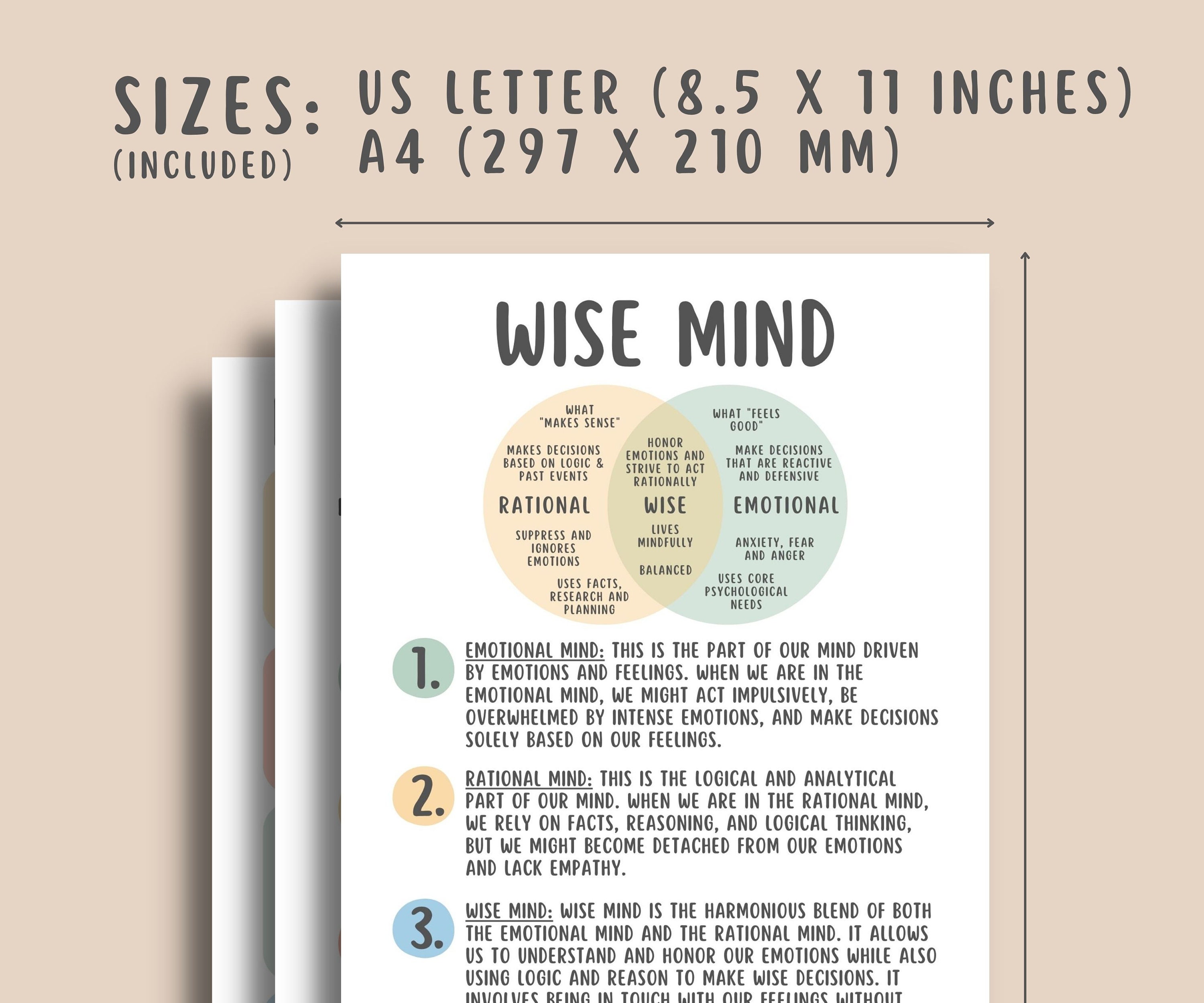 10 DBT Mindfulness Worksheets, Dialectical Behavior Therapy Coping ...