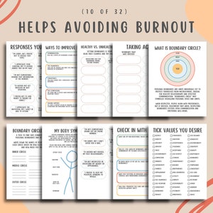 32 Personal Boundaries Worksheets, DBT Therapy Workbook, Healthy ...