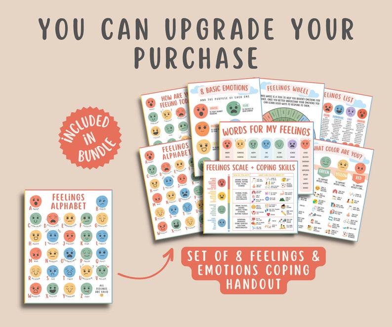 Feelings Alphabet Chart for Kids, Emotions Poster for Toddlers ...