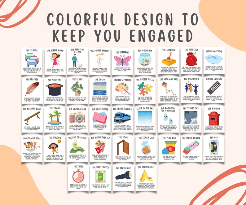 40 Acceptance Commitment Therapy Metaphor Cards, ACT Flashcards, ACT ...