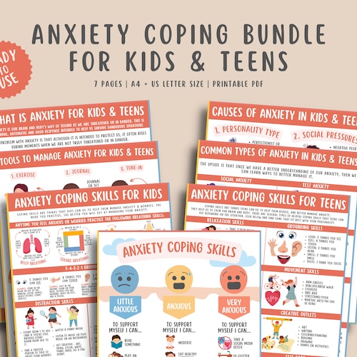 Mental Health Coping Skills Printable Bundle for Kids & Teens - Etsy