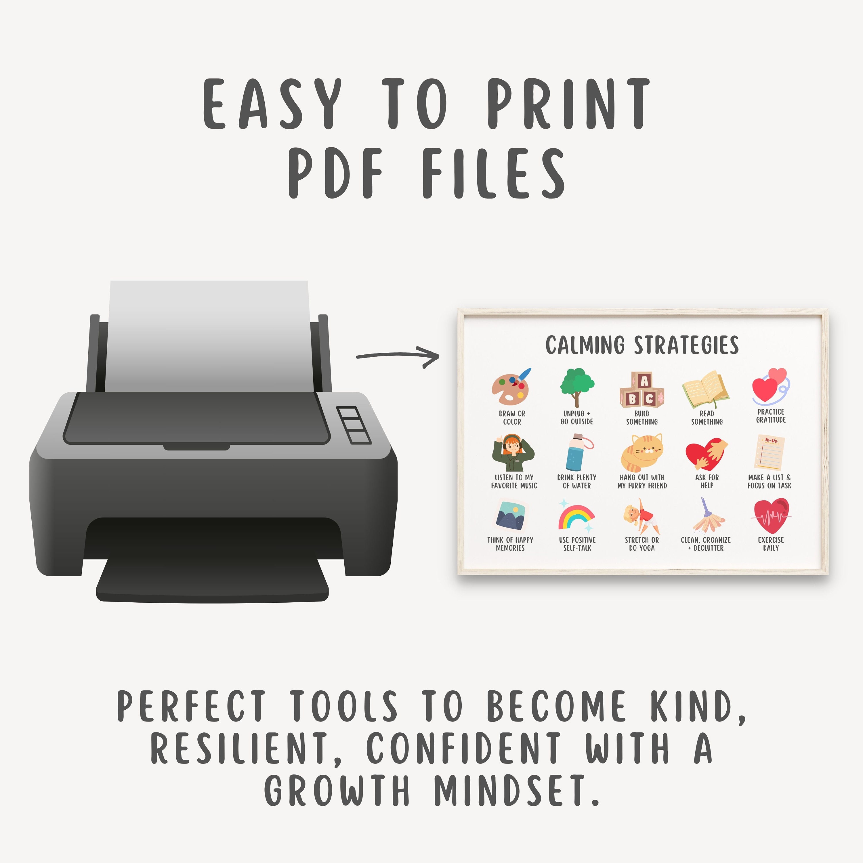 15 Calming Strategies Poster, Grounding Techniques, Calming Corner ...