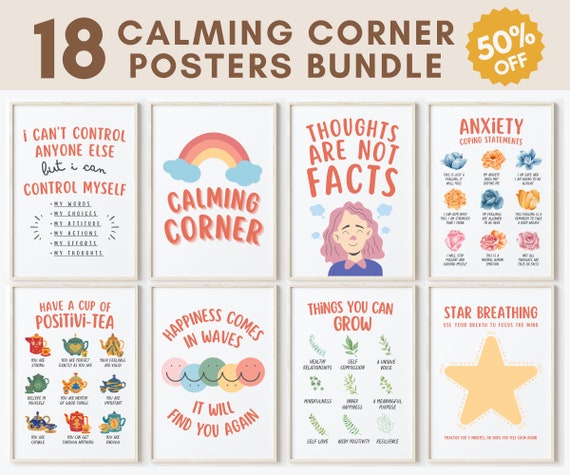 18 Calming Corner Posters Sign Calm Down Corner Kit - Etsy