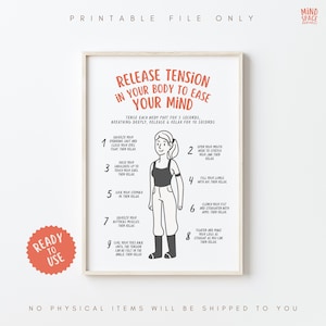 Progressive Muscle Relaxation, Mental Health Poster, Muscle Relaxing ...