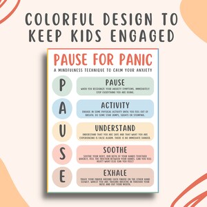 Pause for Panic Poster for Kids Teens, Trauma Recovery, Narrative ...