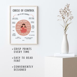 Circle of Control Poster for Teens Adults, Things I Can Control ...