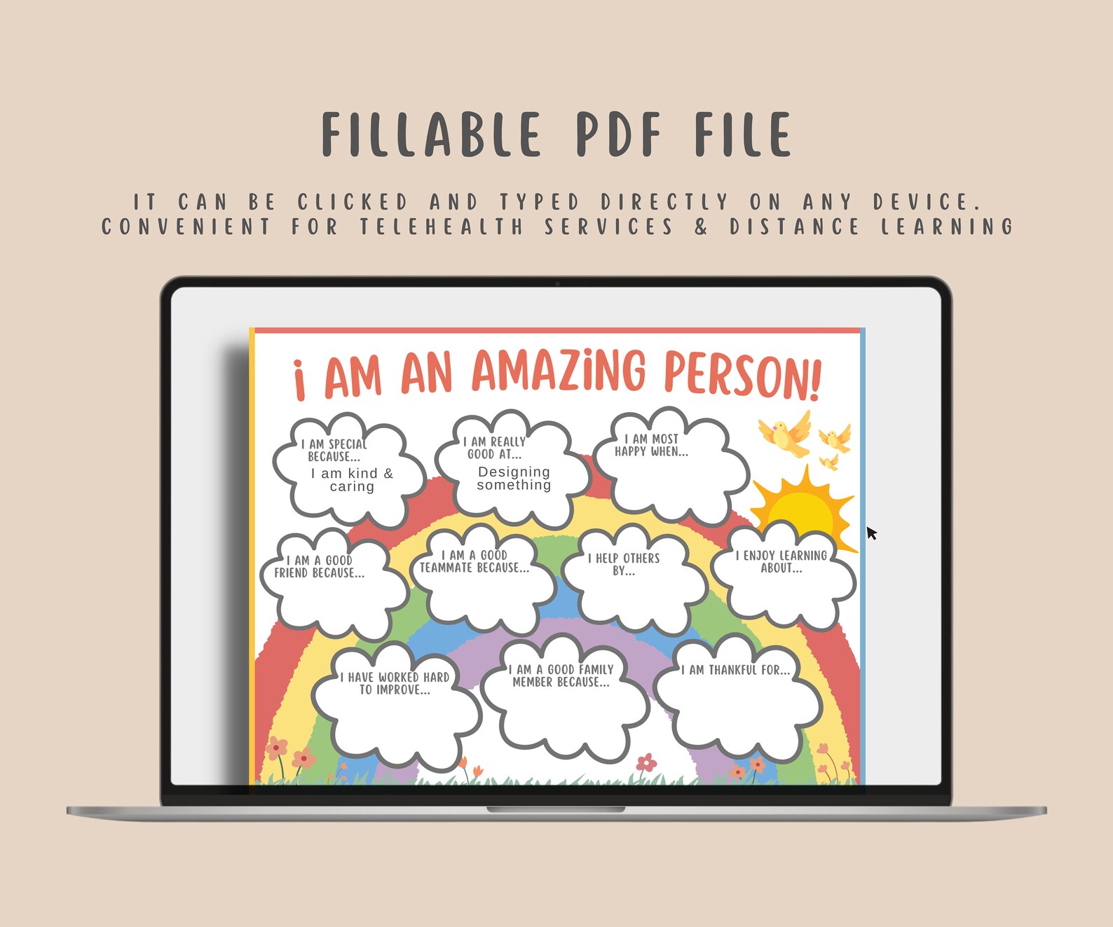 Self-esteem Worksheet Kids Teens, I Am an Amazing Person Self ...