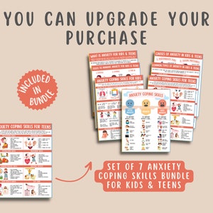 Anxiety Coping Skills Print for Teens, Stress Relief Mental Health ...