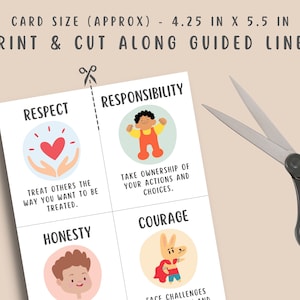 42 Value Cards for Kids, Acceptance and Commitment Therapy Resources ...