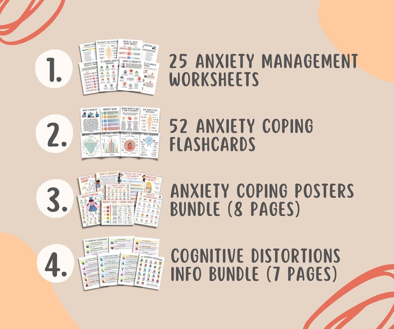 Anxiety Mega Bundle, (525+ Items) Coping Skills Posters Flashcards ...