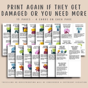 57 Cognitive Distortion Cards, DBT Coping Skill Cards, Unhelpful Ways ...