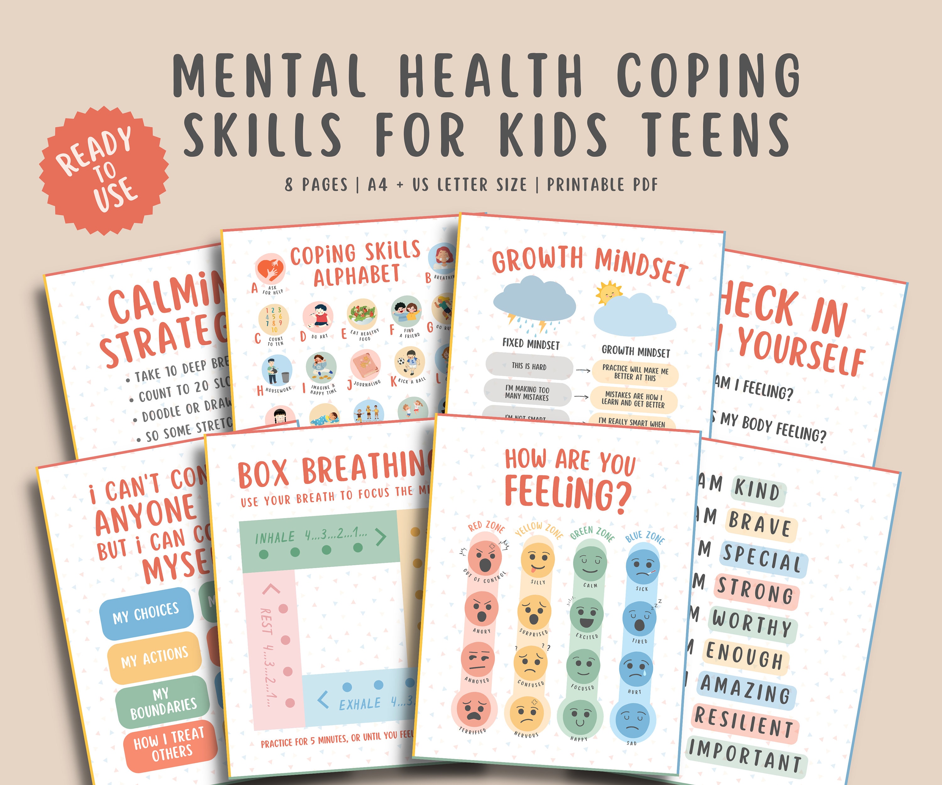 Calming Corner Toddler, Mental Health Educational Posters, Coping ...