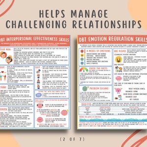DBT Coping Skills Bundle Teens Adults, Dialectical Behavior Therapy ...