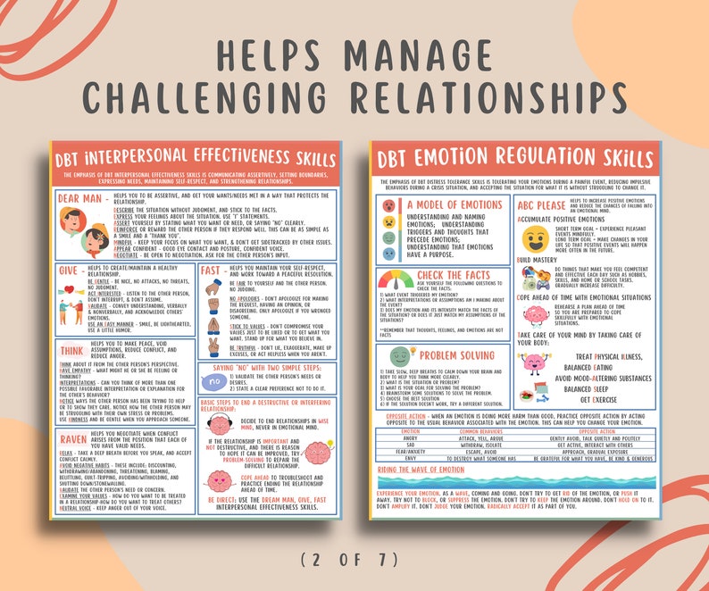 DBT Coping Skills Bundle Teens Adults Dialectical Behavior - Etsy