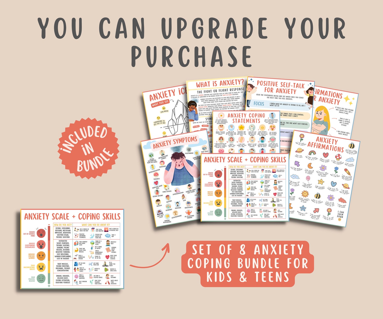 Anxiety Coping Skills for Teens Kids Stress Relief Anxious - Etsy