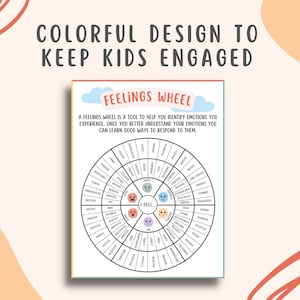 Coloring Feelings Wheel Printable for Kids & Teens, Emotions Wheel ...