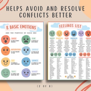 Feelings Emotions Coping Skills Bundle Set for Teens Kids 8 Pgs, Social ...