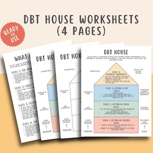 4 DBT House Worksheets, the Stages of Therapy, Dialectical Behavior ...