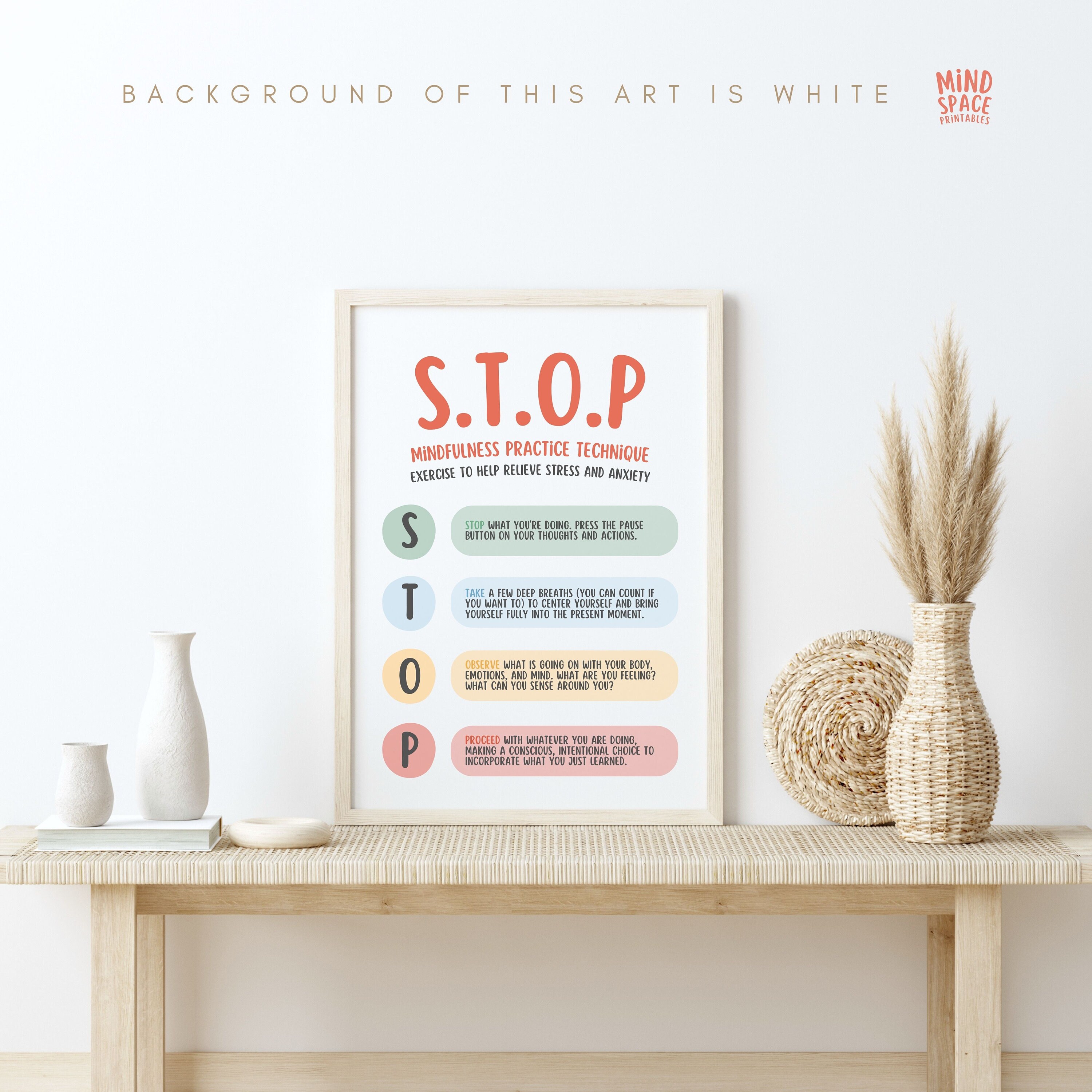 Stop Grounding Technique Coping Skills Coping Strategies - Etsy UK