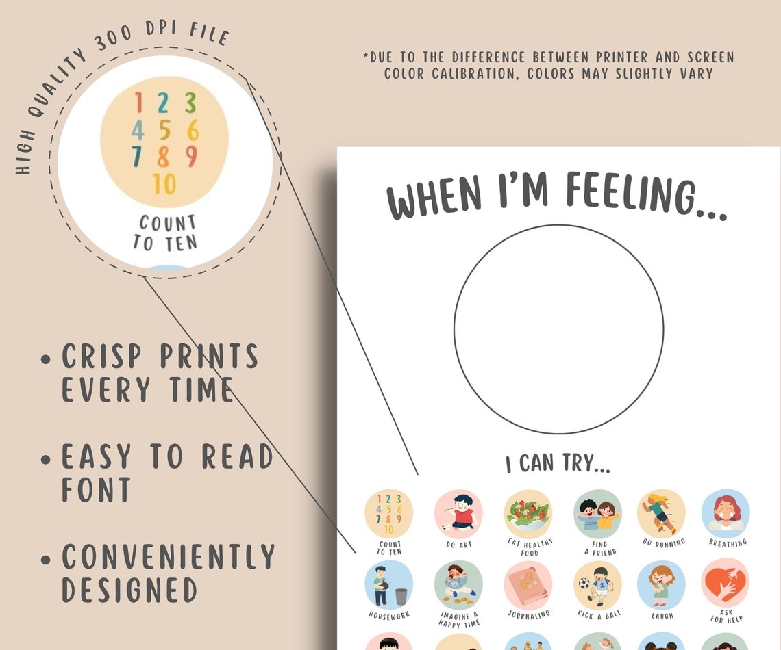 Feelings Calm Down Corner Kit, Emotional Regulation With Coping Skills ...