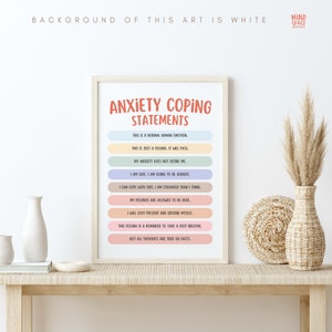 Anxiety Coping Statements Poster, Challenging Negative Thoughts, Ways ...