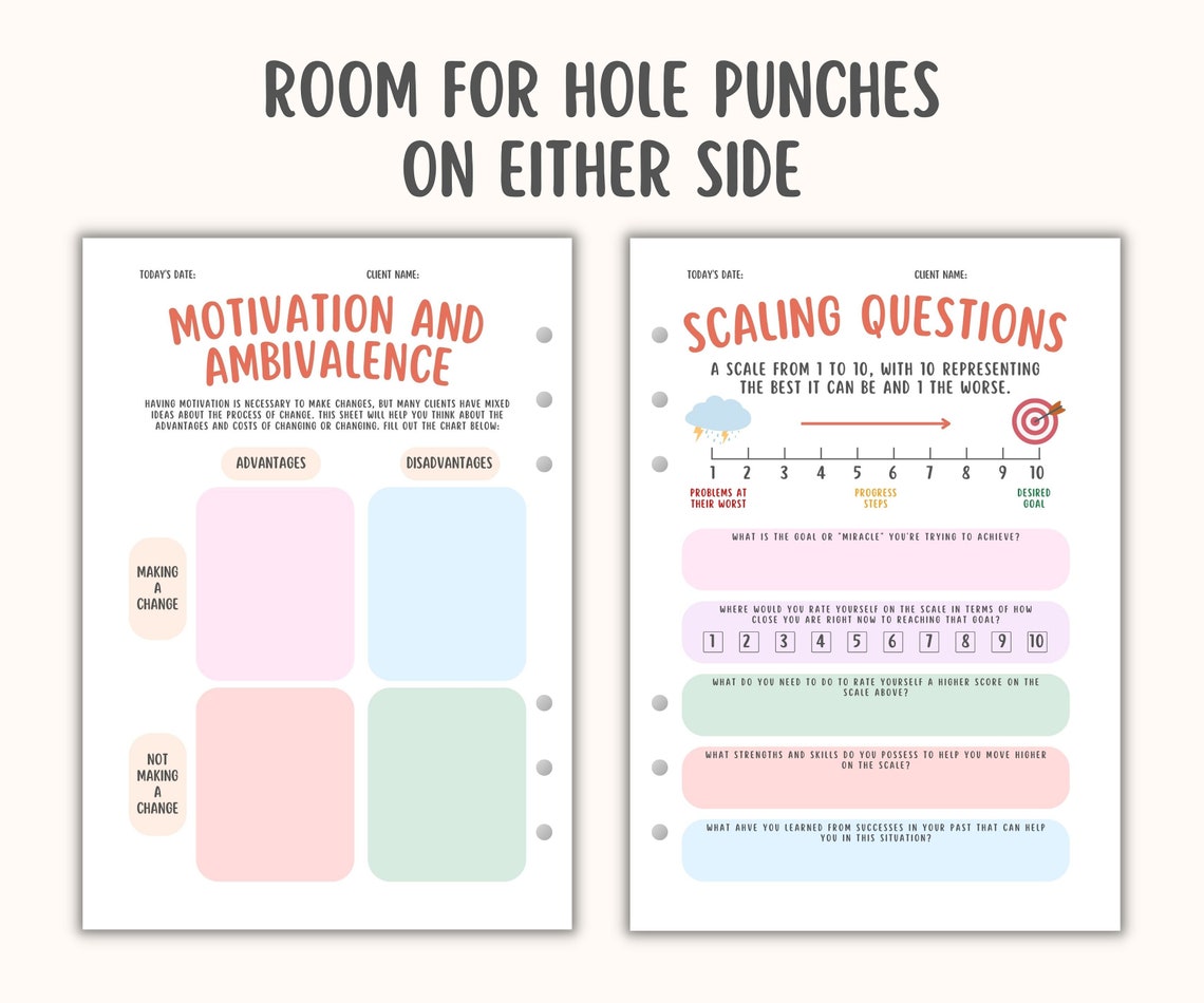 Solution Focused Therapy Worksheets SFBT Worksheets SFBT - Etsy