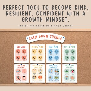Zones of Self-regulation, Calming Corner Coping Skills Cards, School ...