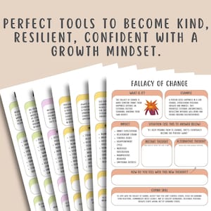 27 Cognitive Distortion Worksheets Cheatsheet, Thinking Errors ...