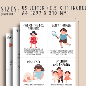 52 ADHD Superpower Strength & Coping Skill Cards, Executive Functioning ...