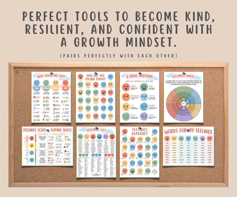 Feelings Emotions Coping Skills Bundle Set for Teens Kids 8 - Etsy