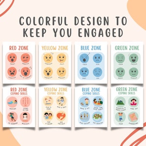 Zones of Self-regulation, Calming Corner Coping Skills Cards, School ...