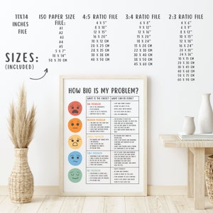 How Big is My Problem, Size of the Problem Poster, Self-regulation ...
