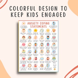 35 Anxiety Coping Statements for Kids Teens, Stress Relief Affirmations ...