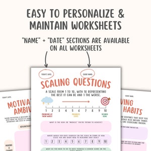 Solution Focused Therapy Worksheets, SFBT Worksheets, SFBT Questions ...