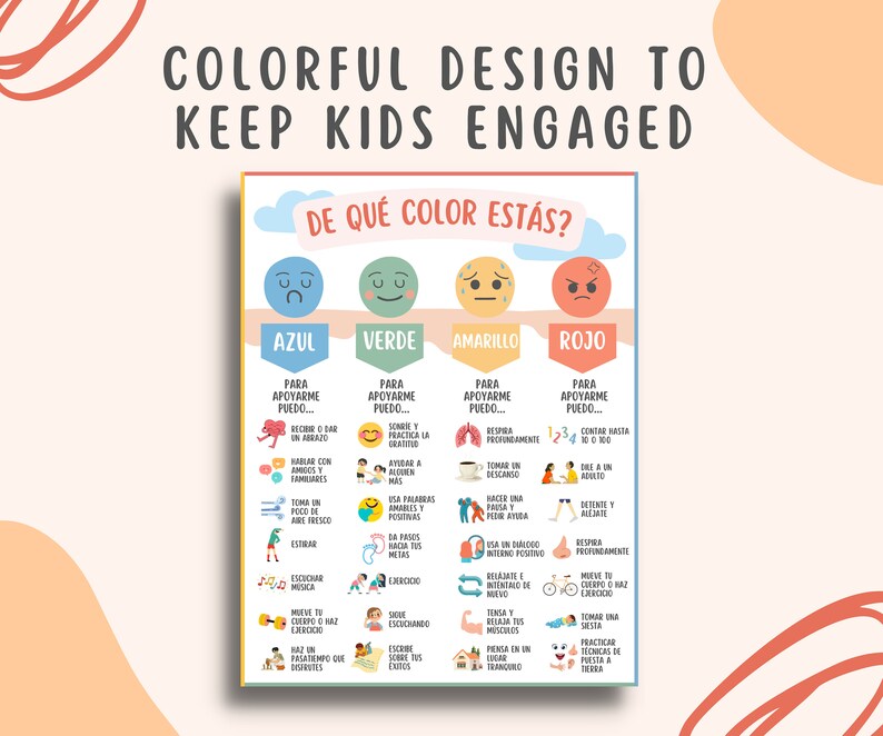 28 Coping Skills in Spanish for Kids & Teens, Zones of Regulation ...