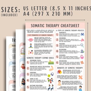 Somatic Therapy Coping Bundle (230+ Items) Identifying Felt Senses ...