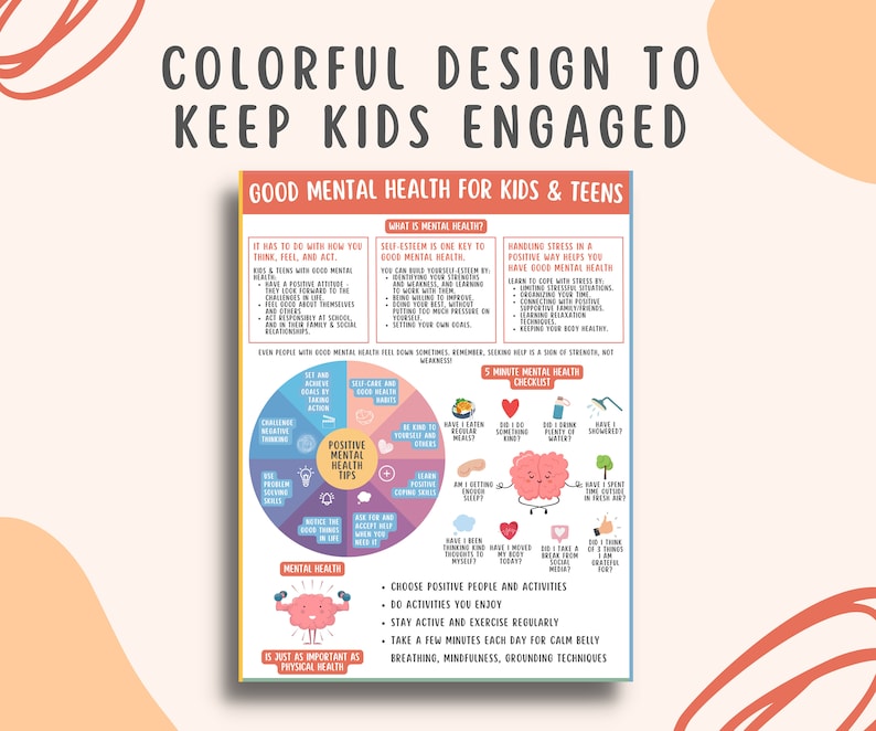 Mental Health Awareness Printable for Kids Teens Child - Etsy