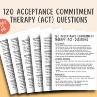 Acceptance and Commitment Therapy Workbook for Adults, Cognitive ...