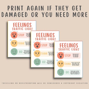 Feelings Coping Skill Handout for Kids Teens, Self Regulation Social ...