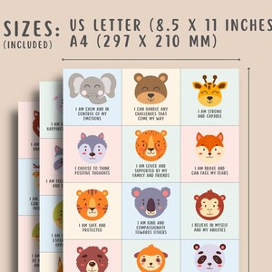 100 Positive Affirmation Calm Down Corner Cards for Kids Teens, Coping ...